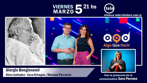 GIORGIO BONGIOVANNI EN "ALGO QUE DECIR" CANAL 12 URUGUAY :: Humanidad ¿Adónde vas?